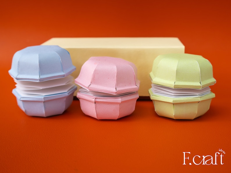 DIY Papercraft Macarons, Love Card Papercraft, Macarons 3D Paper Craft ...