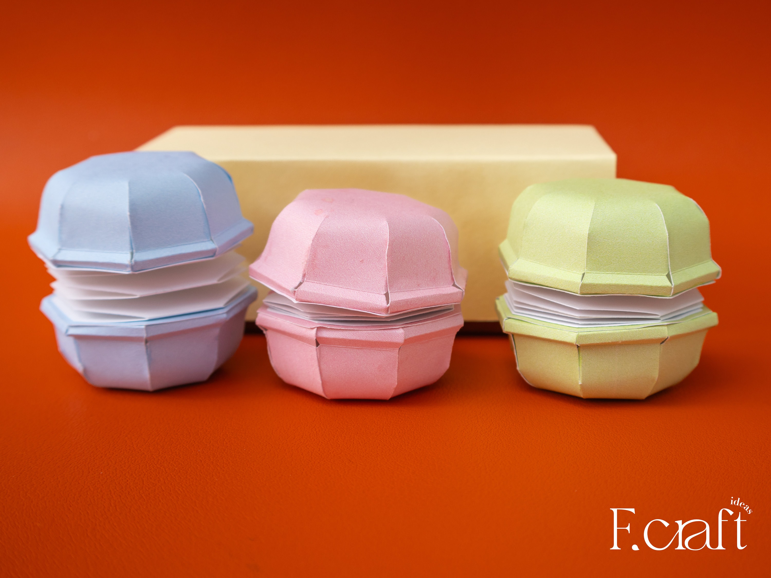 DIY Papercraft Macarons, Love Card Papercraft, Macarons 3D Paper Craft ...