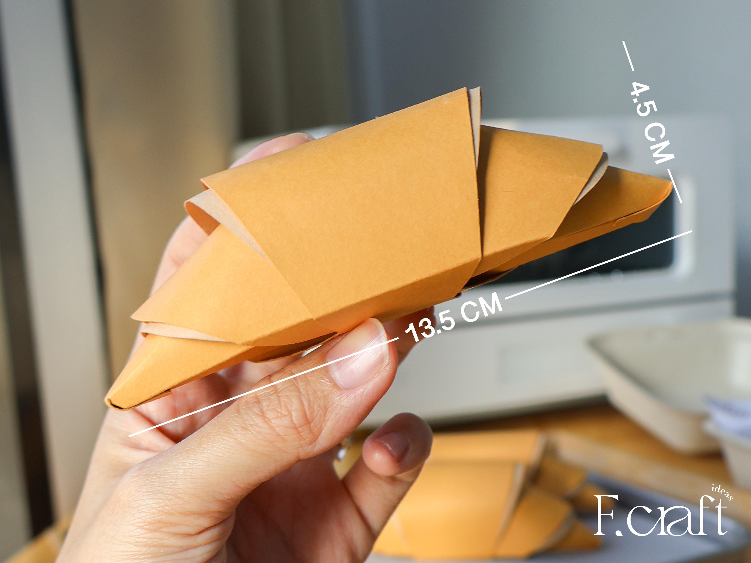 DIY Papercraft Croissant, Croissant Papercraft, Croissant 3D Paper ...