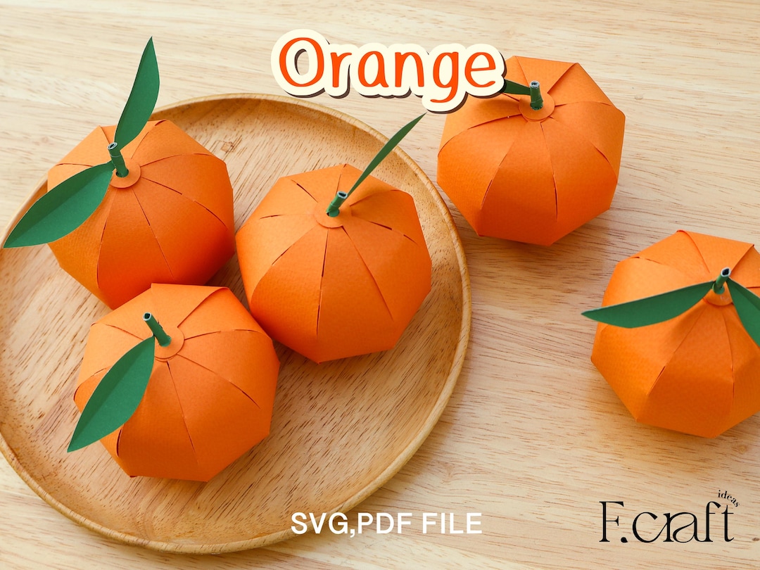 DIY Papercraft Orange, Orange Papercraft, Oranges 3D Paper Craft ...