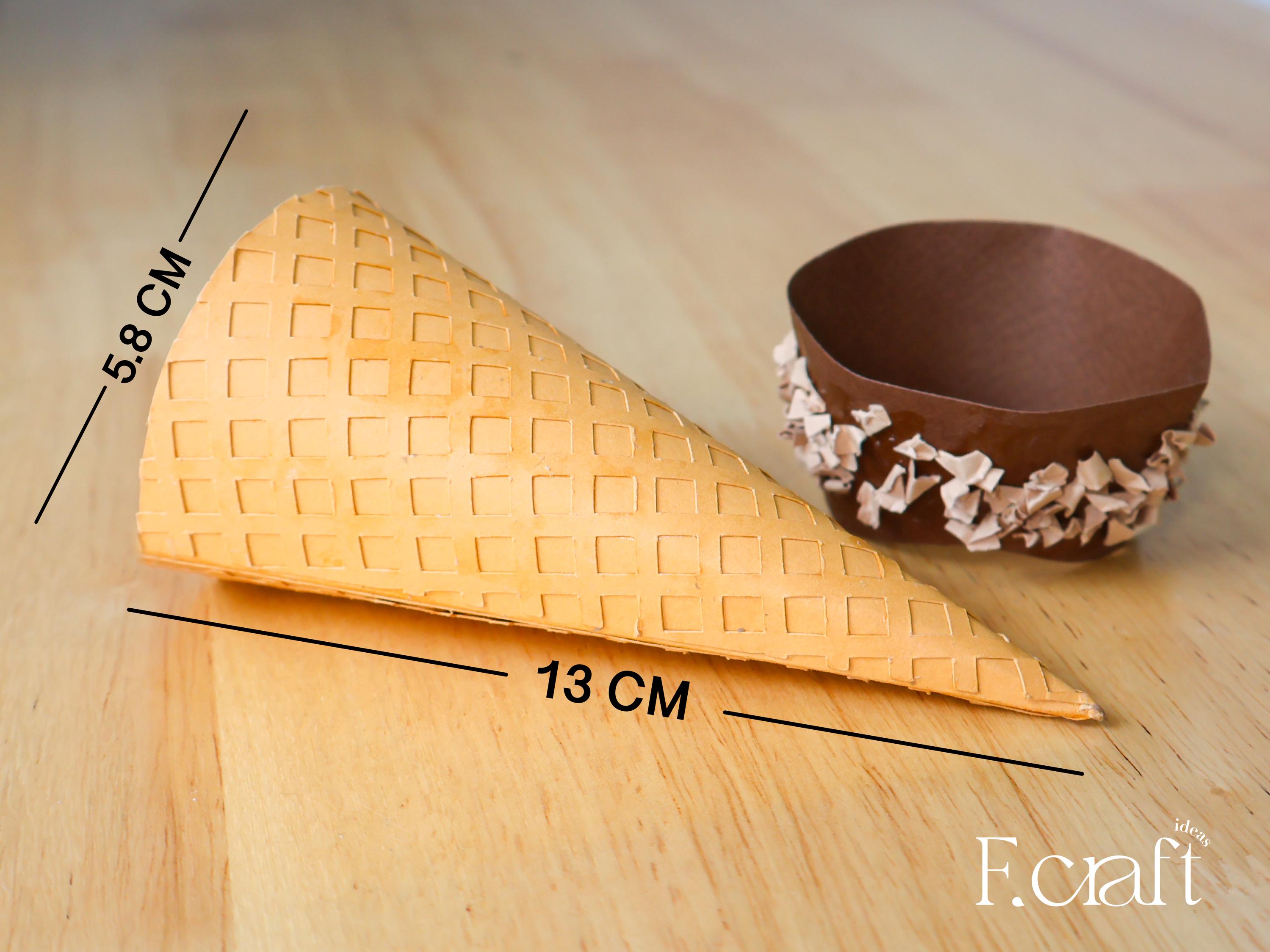 DIY Papercraft Chocolate Ice Cream Template (PDF, SVG) - Etsy