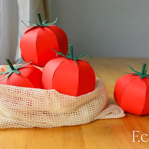 DIY Papercraft Tomatoes: 3D Paper Model Template (PDF & SVG) - Etsy