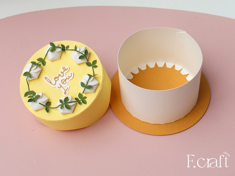 Lemon Cake Papercraft, 3D DIY Template (PDF & SVG) - Etsy