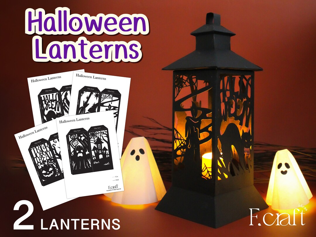Halloween Lanterns Papercrafts DIY Template, Halloween Decor 3D or ...