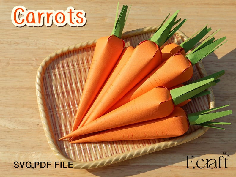 DIY Papercraft Carrot, Carrot Papercraft, Carrots 3D Paper Craft ...