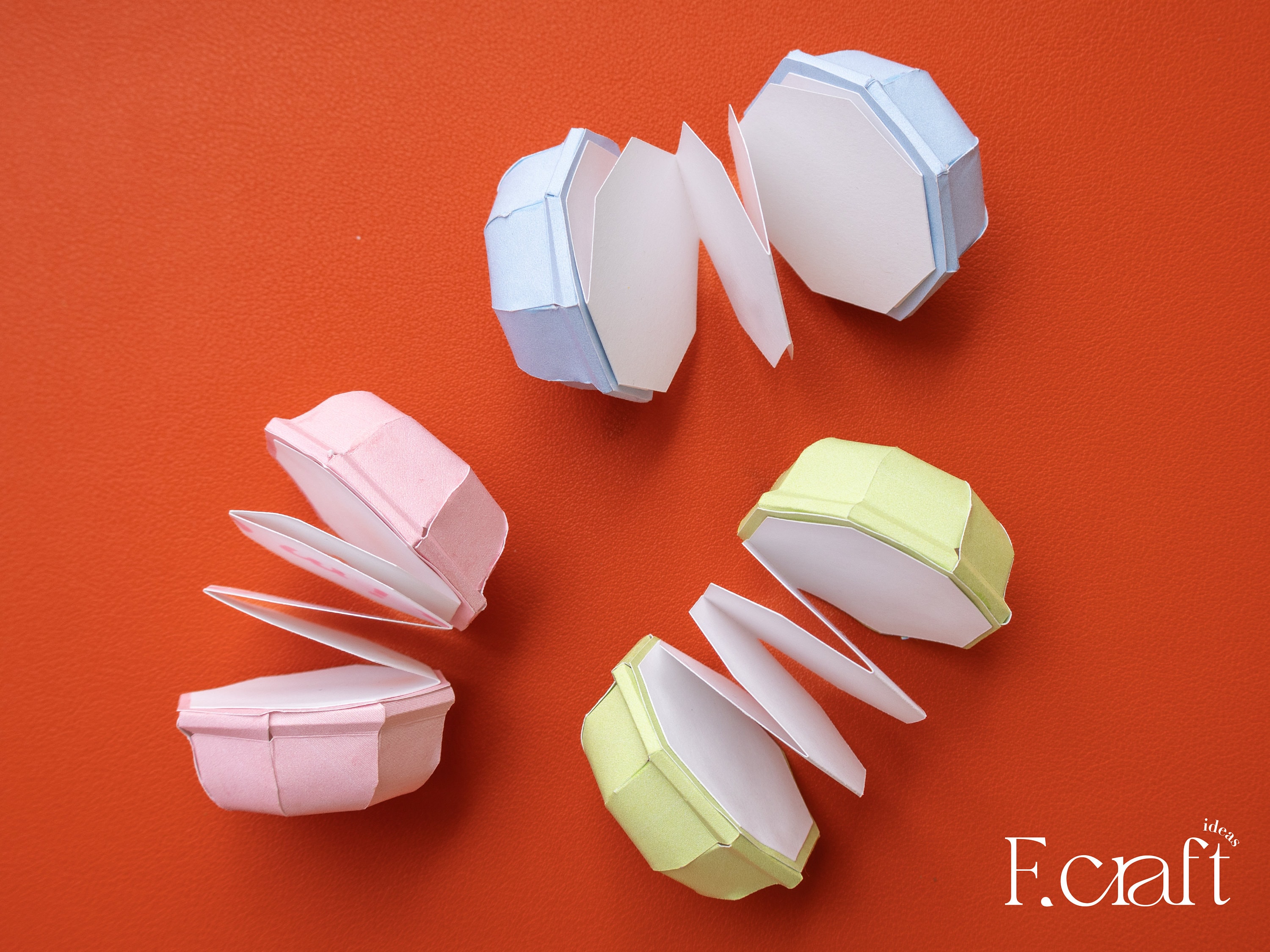 DIY Papercraft Macarons, Love Card Papercraft, Macarons 3D Paper Craft ...