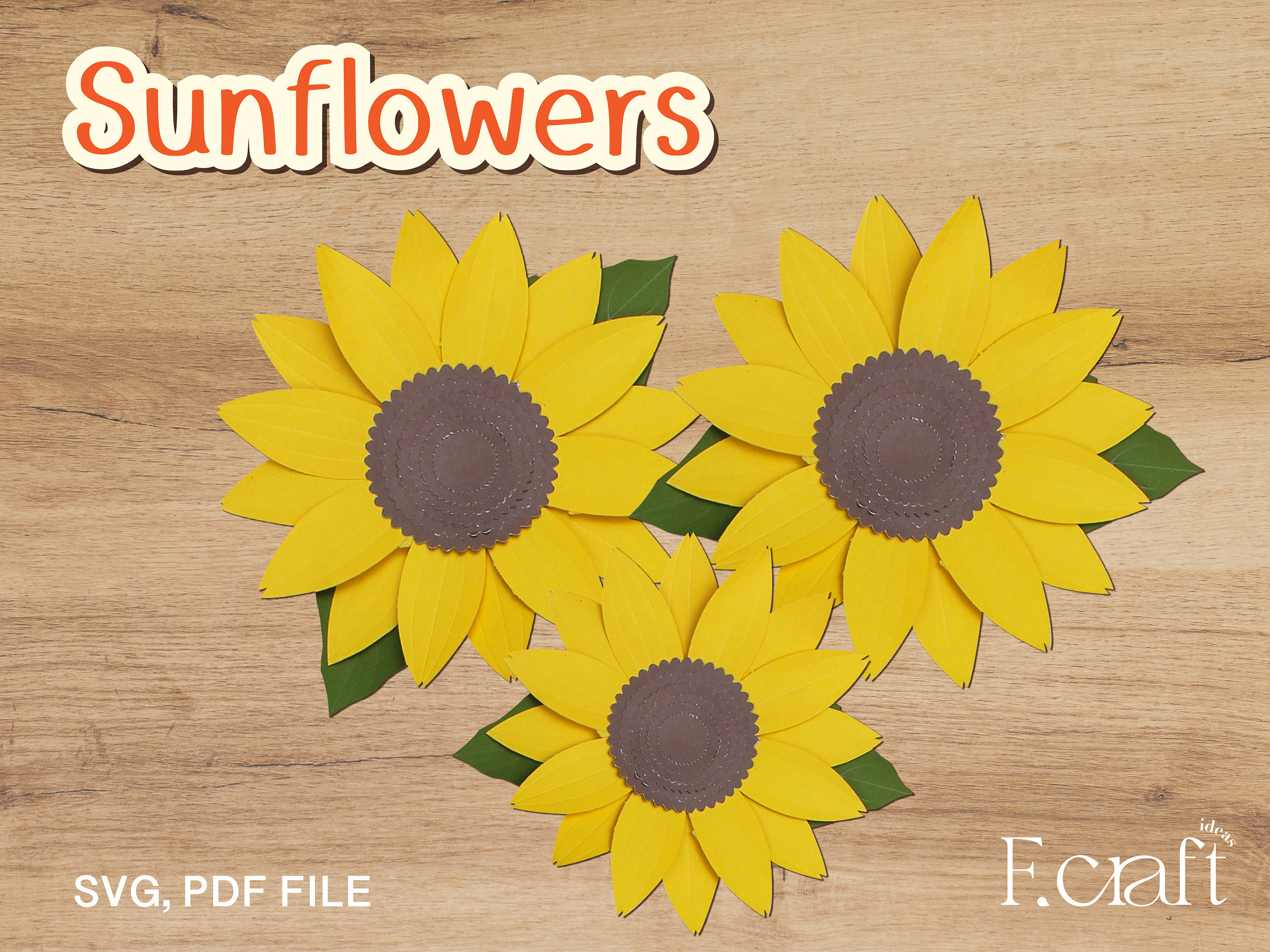DIY Papercraft Sunflowers, Sunflowers Papercraft, Sunflower Paper Craft ...