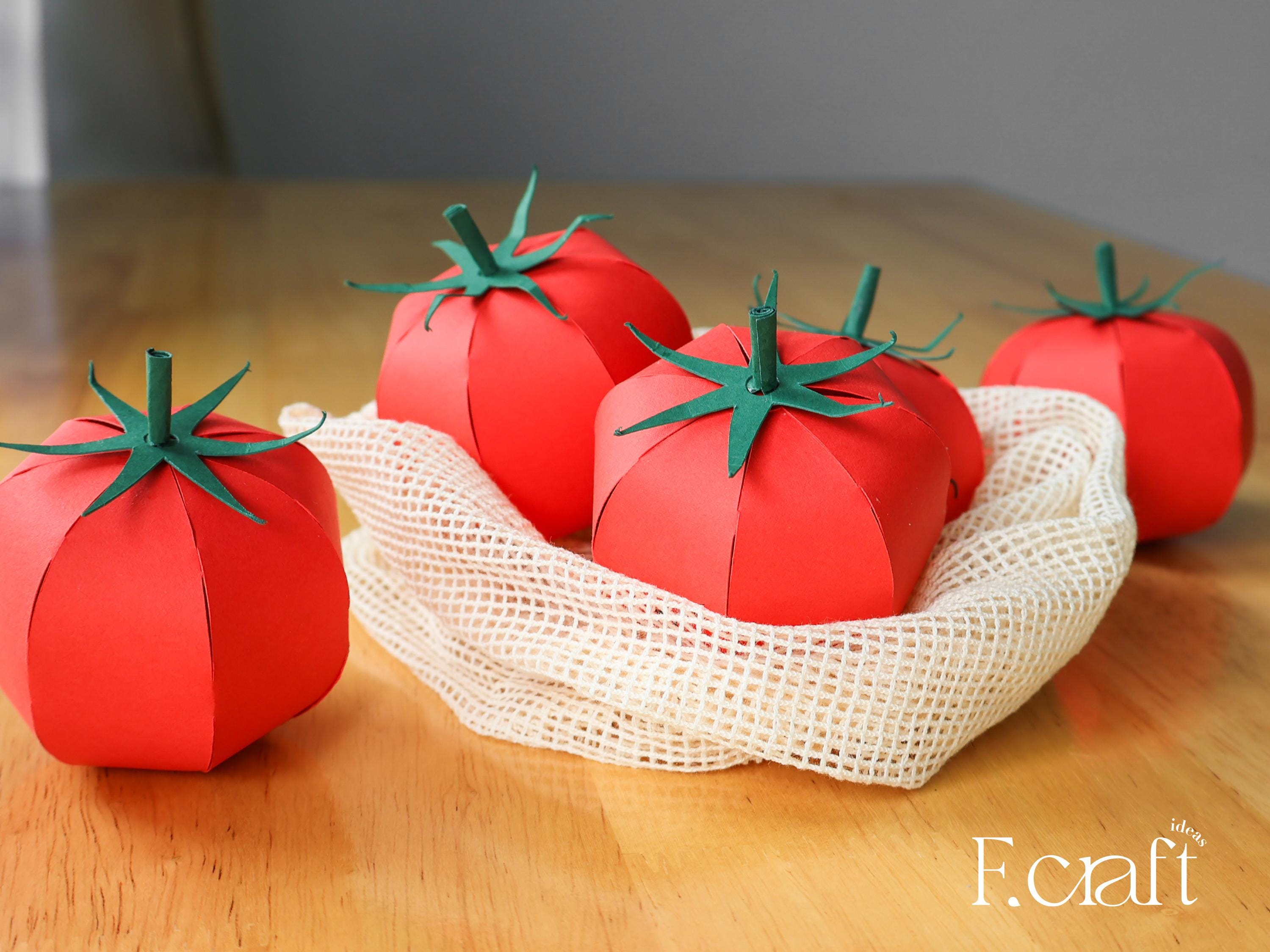 DIY Papercraft Tomatoes: 3D Paper Model Template (PDF & SVG) - Etsy