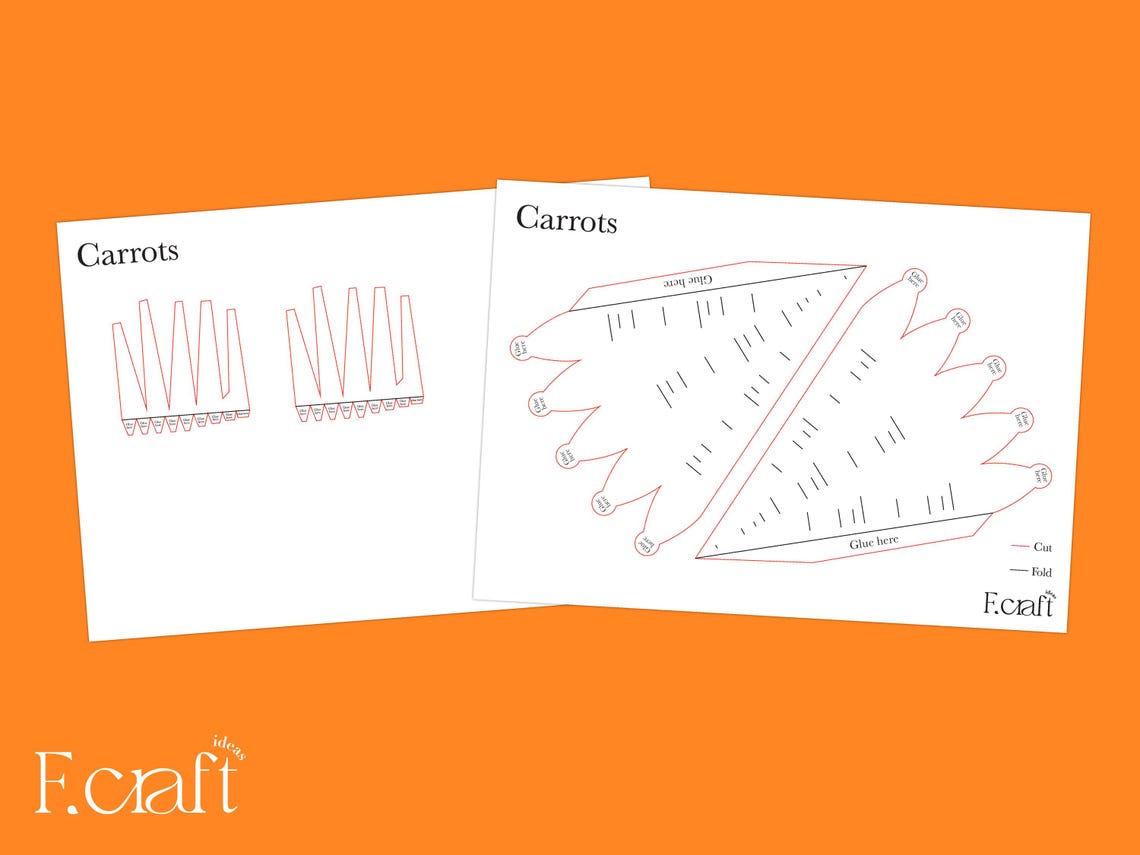 DIY Papercraft Carrot, Carrot Papercraft, Carrots 3D Paper Craft ...