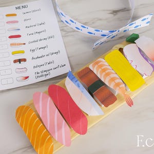 Printable Sushi Set, Sushi Papercraft, Paper Craft Activity ...