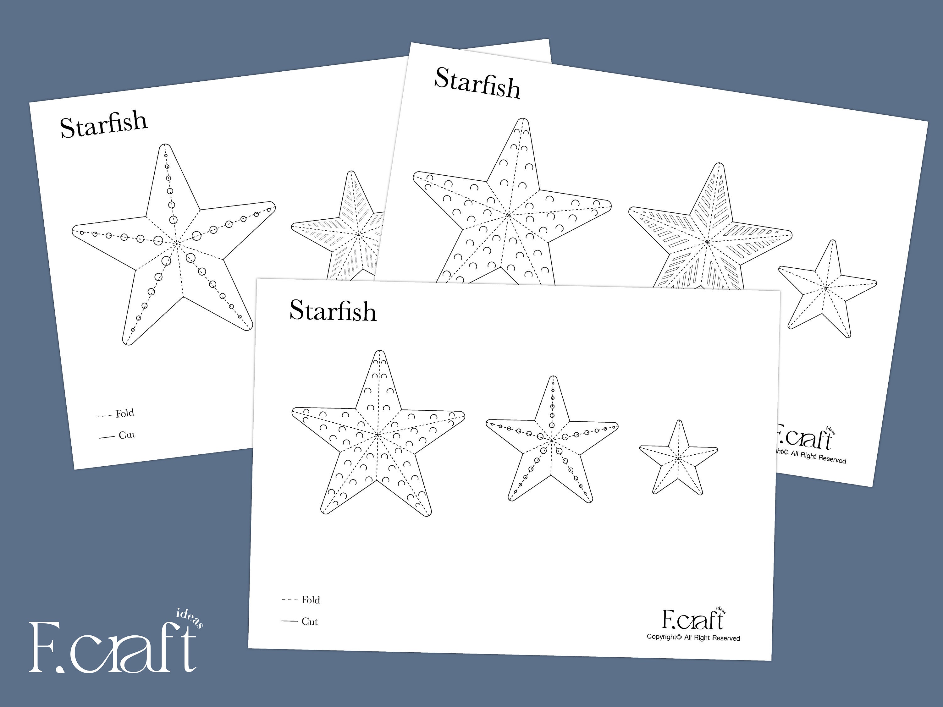 DIY Papercraft Starfish, Starfish Papercraft, Starfish 3D Paper Craft ...