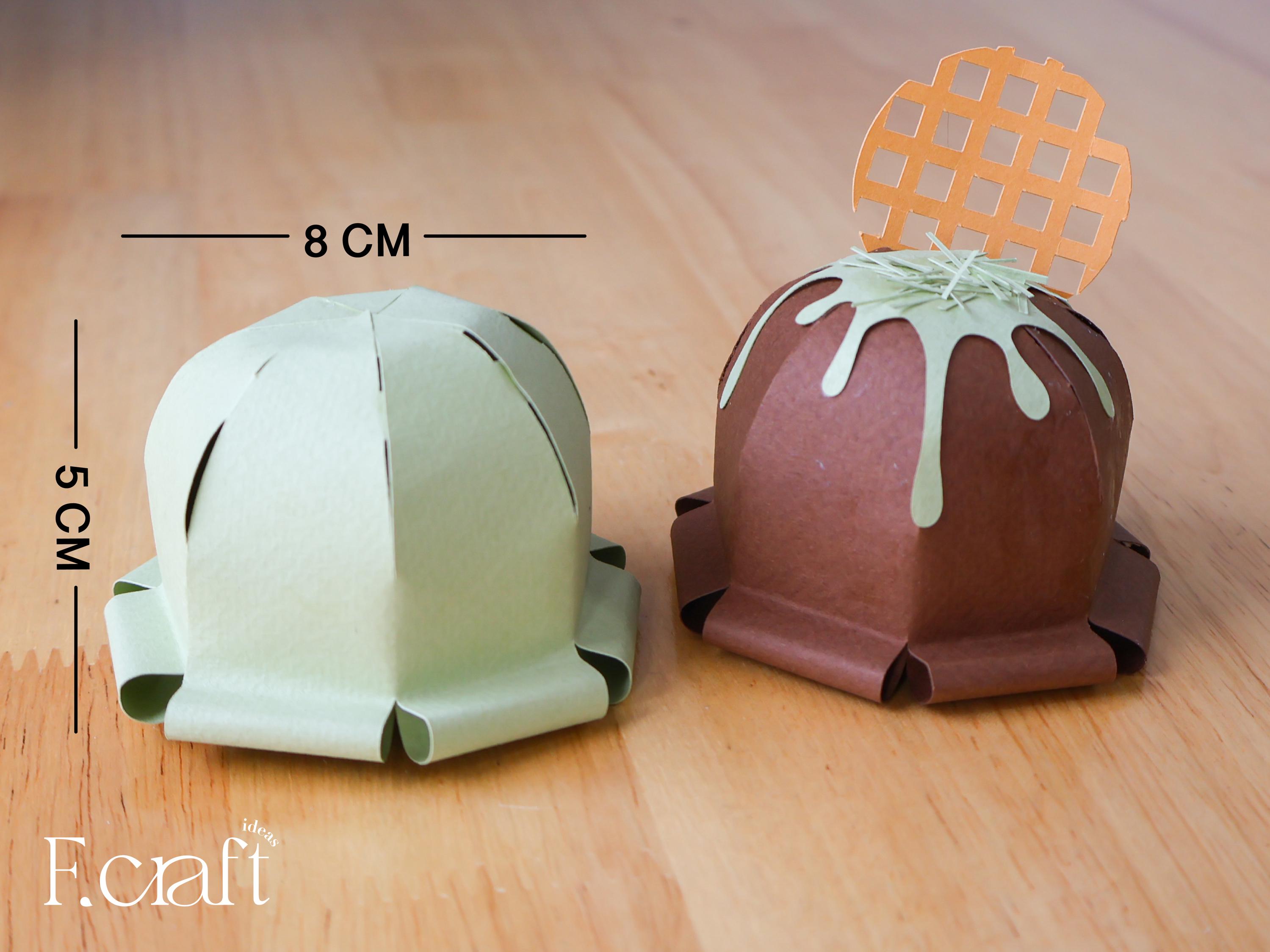 DIY Papercraft Chocolate Ice Cream Template (PDF, SVG) - Etsy