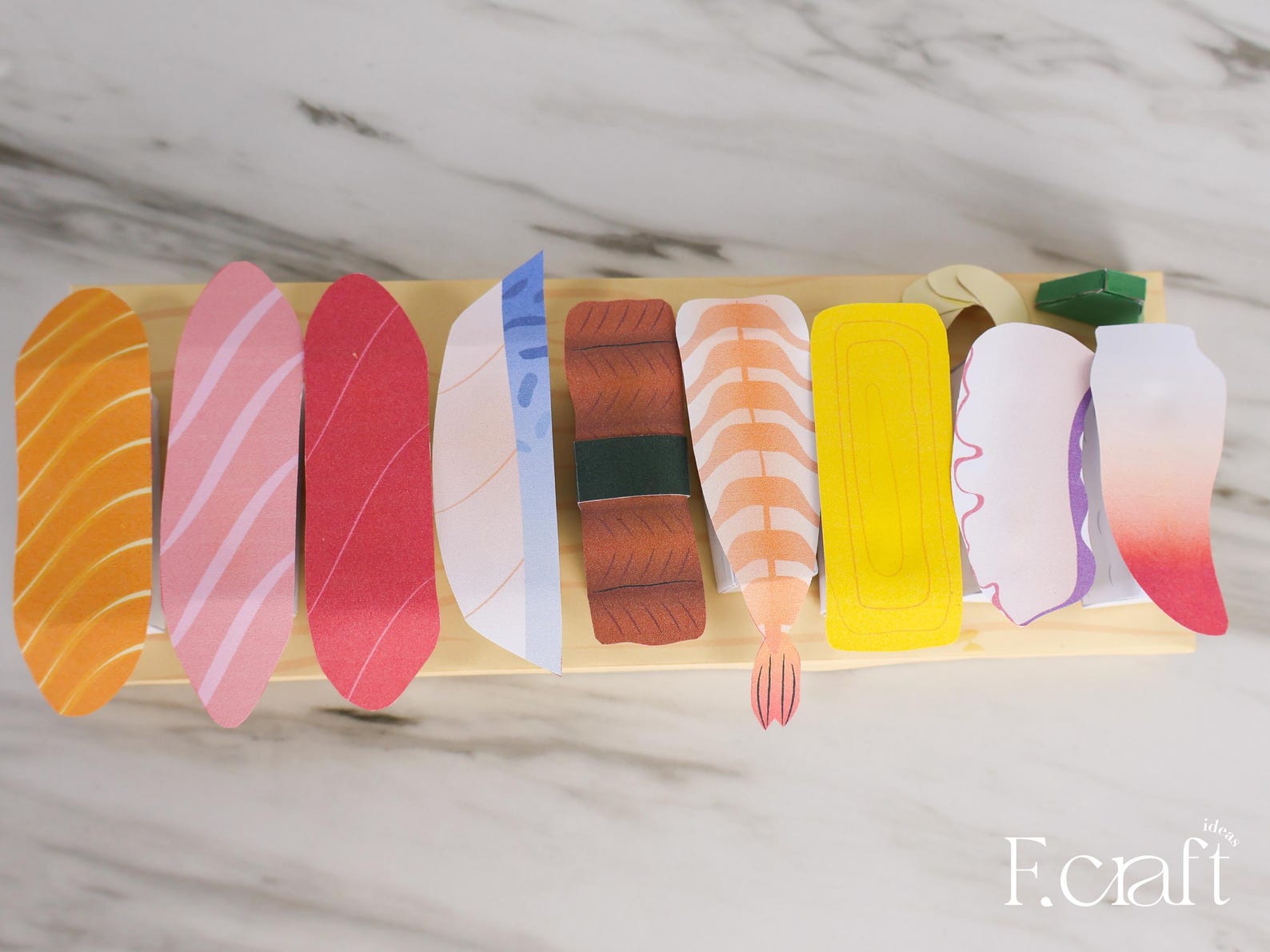 Printable Sushi Set, Sushi Papercraft, Paper Craft Activity ...