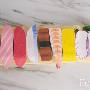Printable Sushi Set, Sushi Papercraft, Paper Craft Activity Educational ...