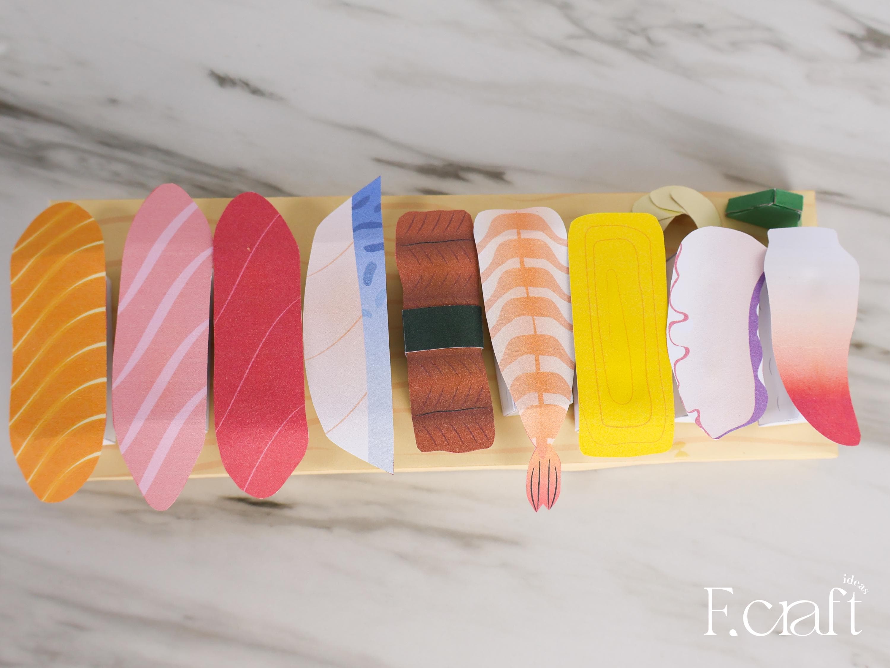 Printable Sushi Set, Sushi Papercraft, Paper Craft Activity ...
