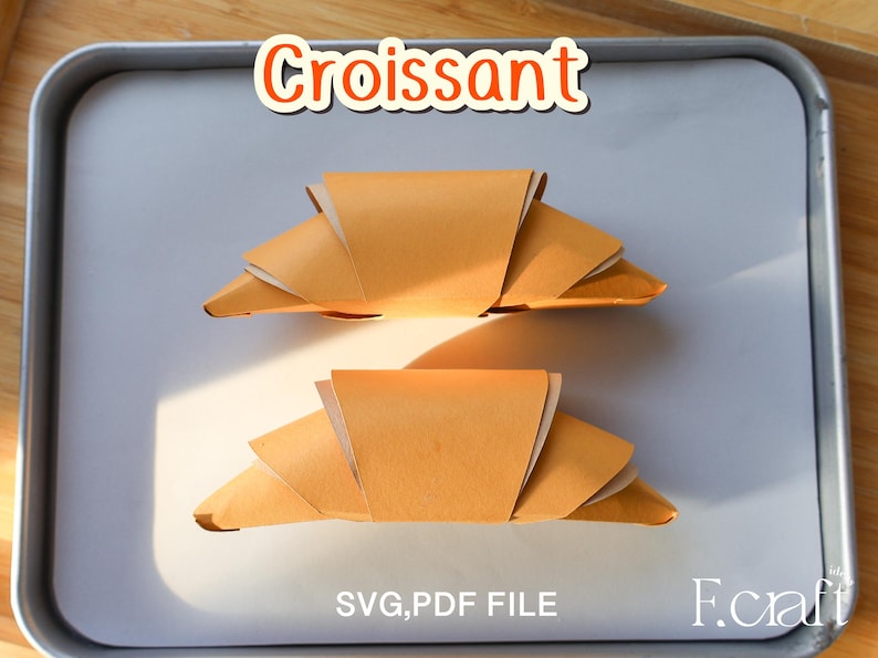 DIY Croissant Papercraft Template, 3D Origami Food (PDF, SVG) - Etsy
