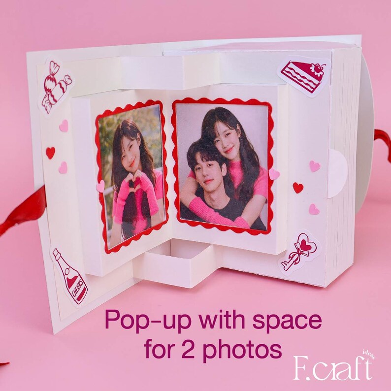DIY Pop-up Scrapbook – A Little Love Book, Valentine's Gift (PDF & SVG ...