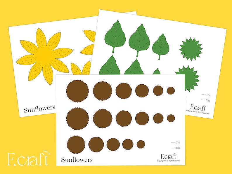 DIY Papercraft Sunflowers, Sunflowers Papercraft, Sunflower Paper Craft ...
