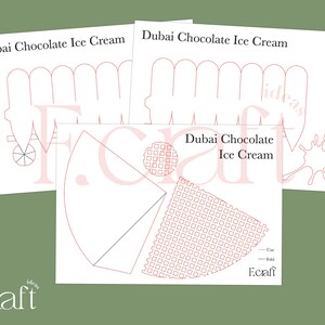 DIY Papercraft Ice Cream, Chocolate Dubai Ice Cream Papercraft, Ice ...