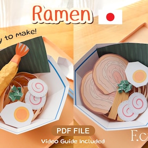 Printable Ramen, Ramen Papercraft, Paper Craft Activity - Educational ...