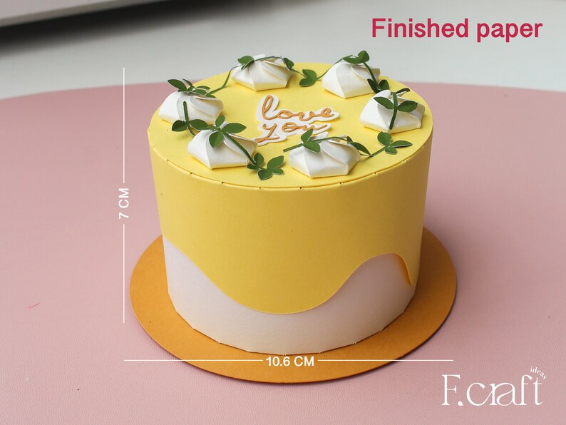 Lemon Cake Papercraft, 3D DIY Template (PDF & SVG) - Etsy