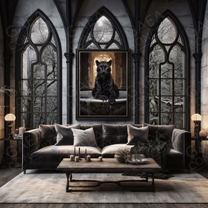 Gothic Style Single Black Frame Mockup, Gothic Digital Mockup, Framed ...