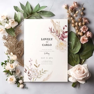 Celebration Concept Invitation Mockup, Minimal Digital Mockup, Wedding ...