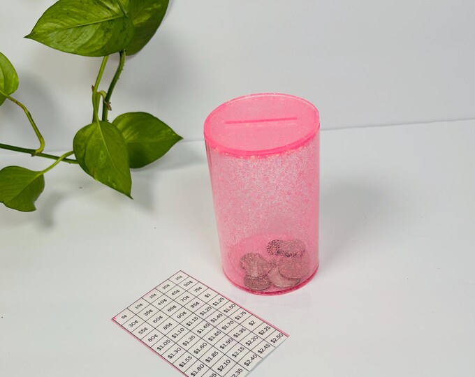 Custom Coin Jar, Glitter Coin Jar, Custom Coin Holder, Glitter Coin ...