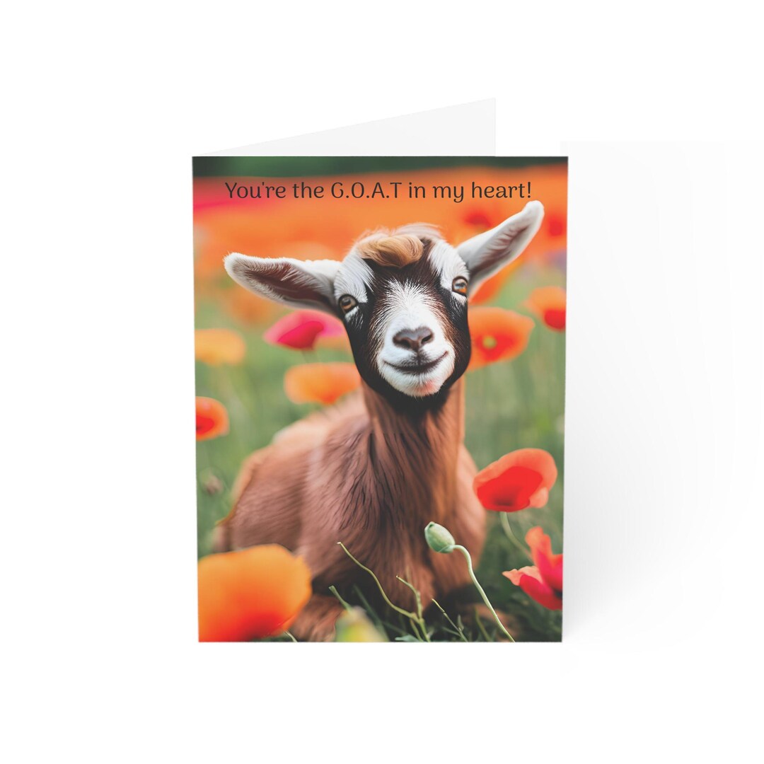 G.o.a.t. Valentine's Day Card, Goat Valentine's Card, Cute Goat ...