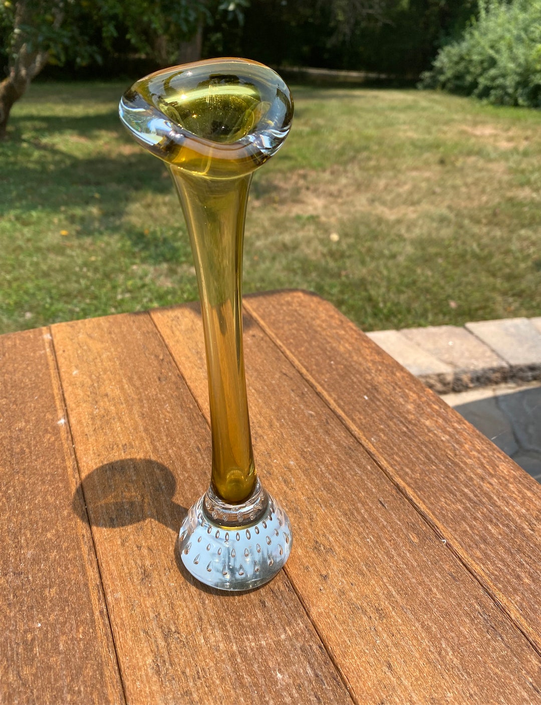 ASEDA GLASBRUK Amber Bone Bud Vase With Controlled Bubbles , Aseda ...