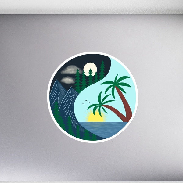 Yin Yang Sticker - Etsy