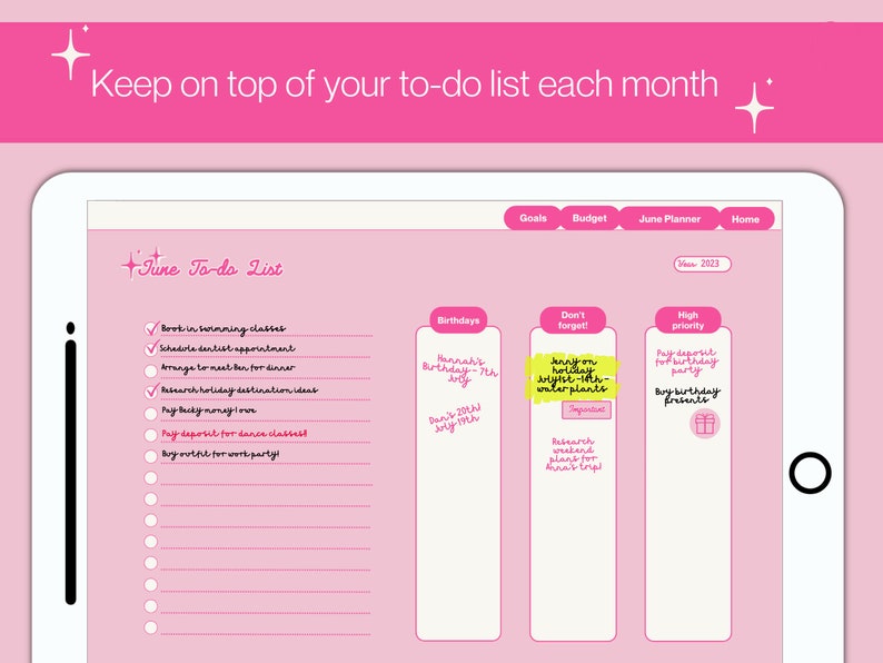 Digital Barbie Planner Undated Barbie Monthly Planner Barbie Digital ...