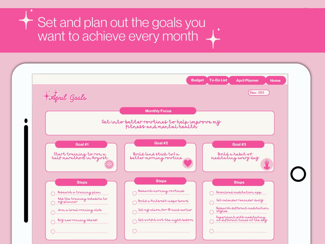 Digital Barbie Planner Undated Barbie Monthly Planner Barbie Digital ...