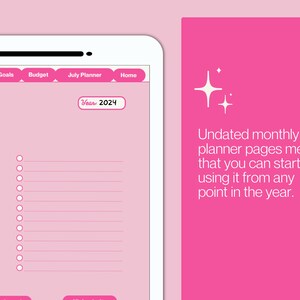 Digital Barbie Planner Undated Barbie Monthly Planner Barbie Digital ...