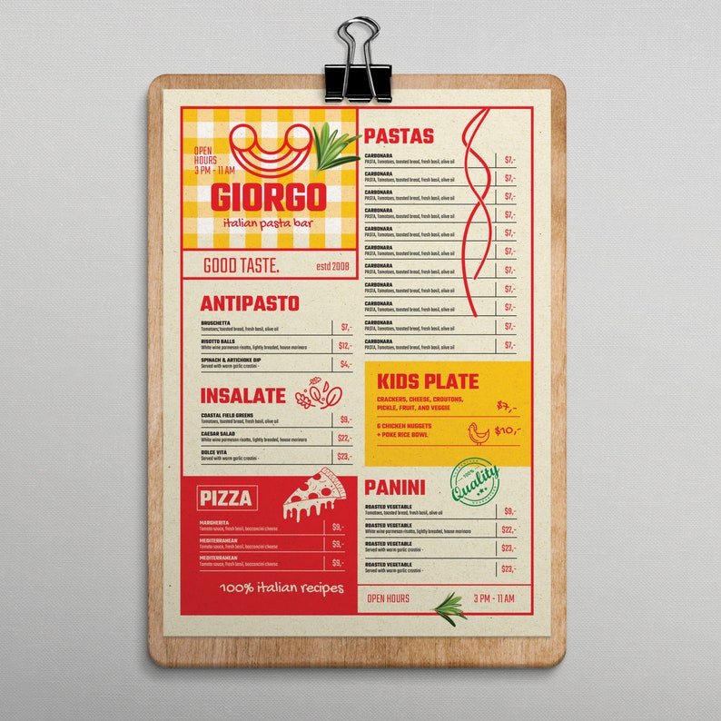 Giorgo Gastro, Retaurant, Fast-food, Custom Logo, Menu Design, Branding ...