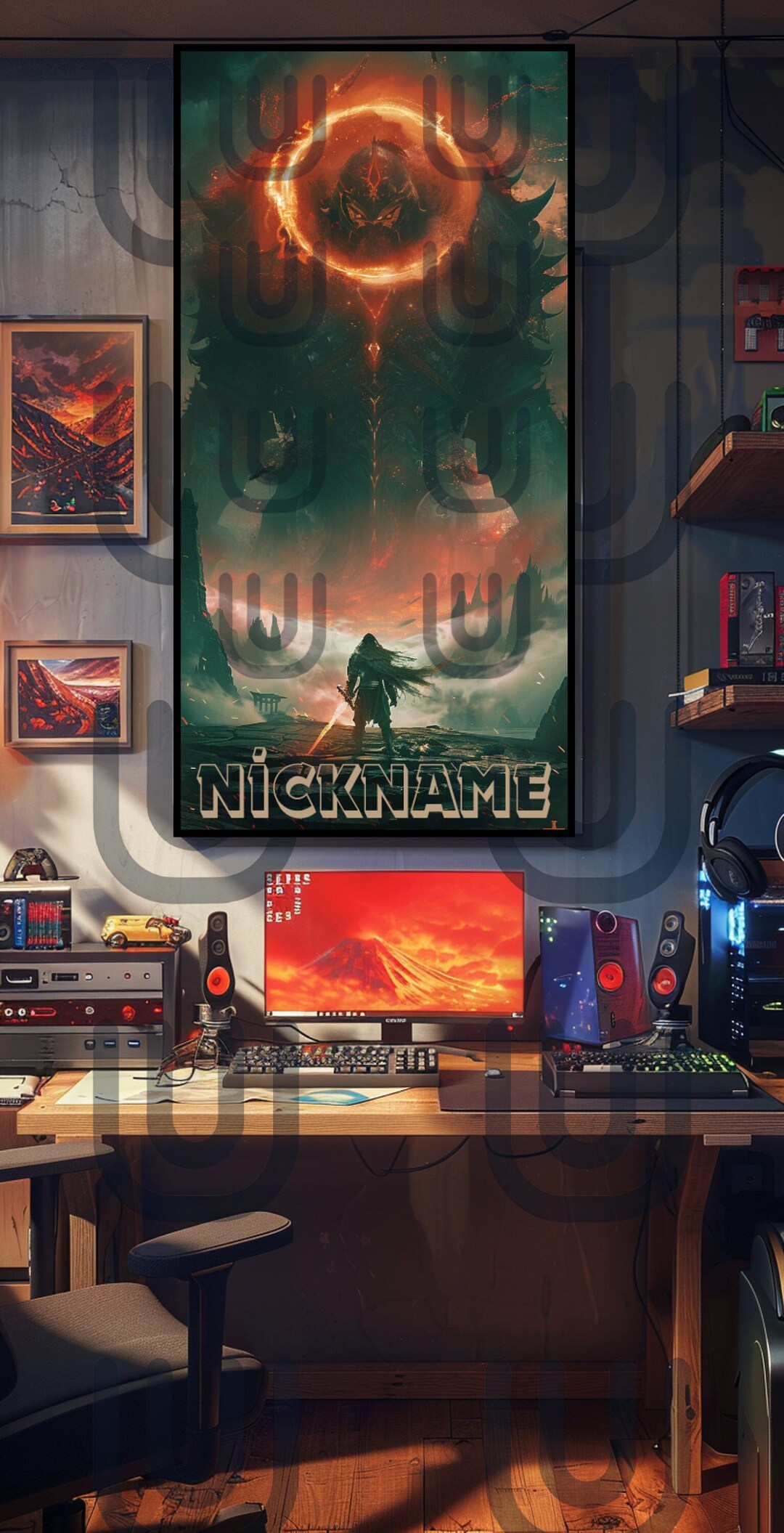 Elden Ring Game Poster Fantasy RPG Wall Art, Soulsborne Fan Gift ...