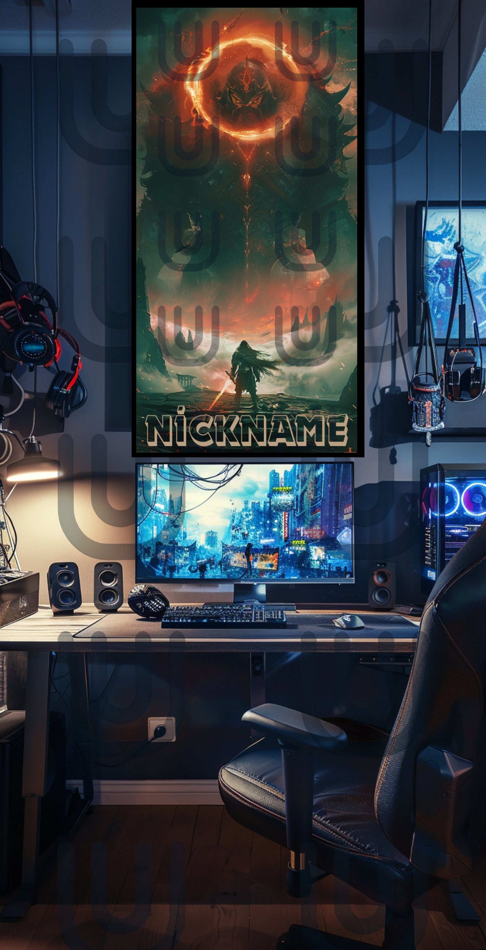 Elden Ring Game Poster Fantasy RPG Wall Art, Soulsborne Fan Gift ...