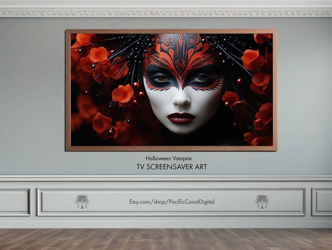 Vampire Halloween Screensaver Art Color 4K 16bit 300ppi - Etsy