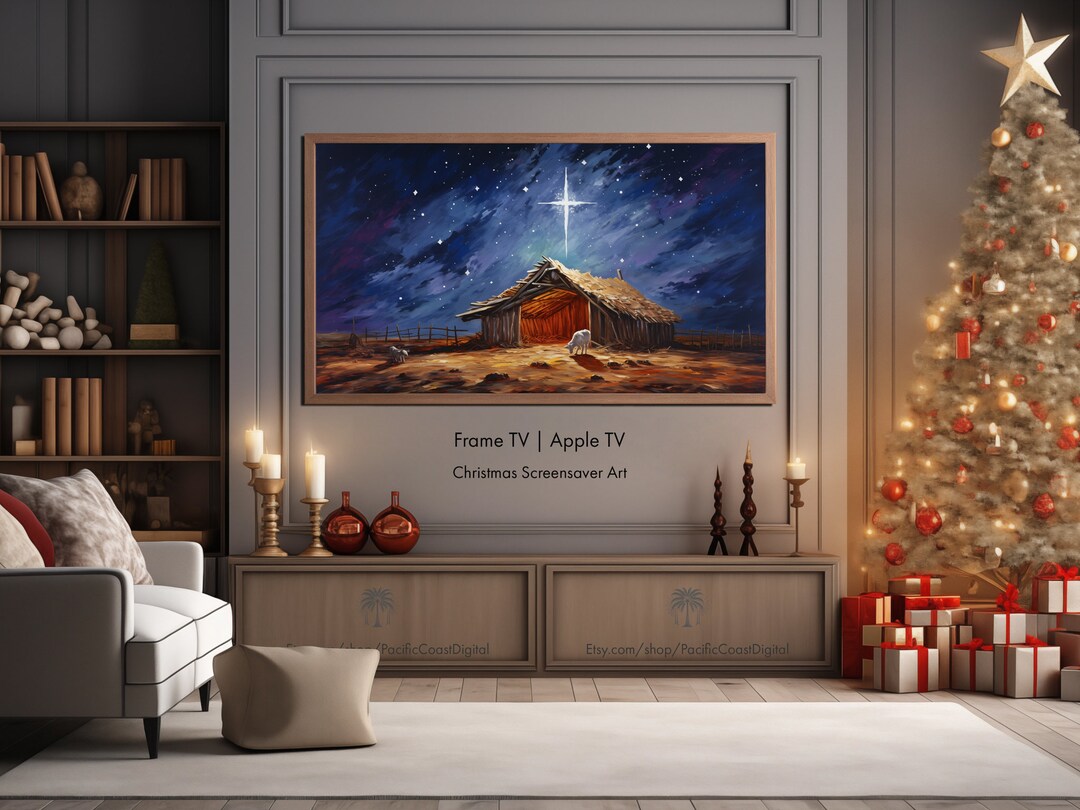 Silent Night Painting for Frame TV Screensaver Art for Apple - Etsy