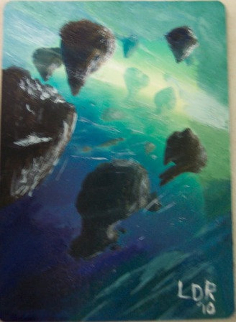 Basic Land Island Altered Full Art Magic the Gathering - Etsy