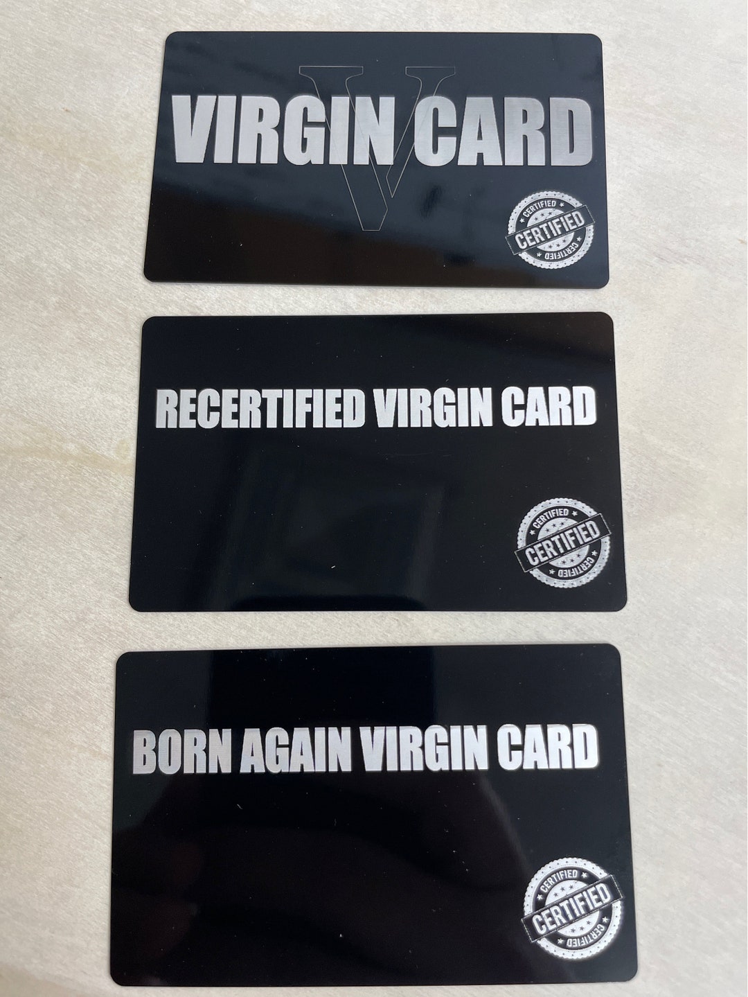 3pcs - Virgin Cards - Etsy