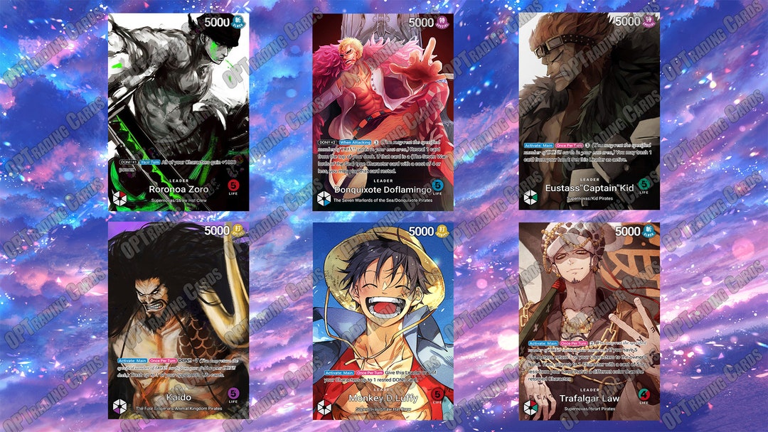 Custom Leader Proxies OPTCG Handmade Pirate Leaders Select Design or ...