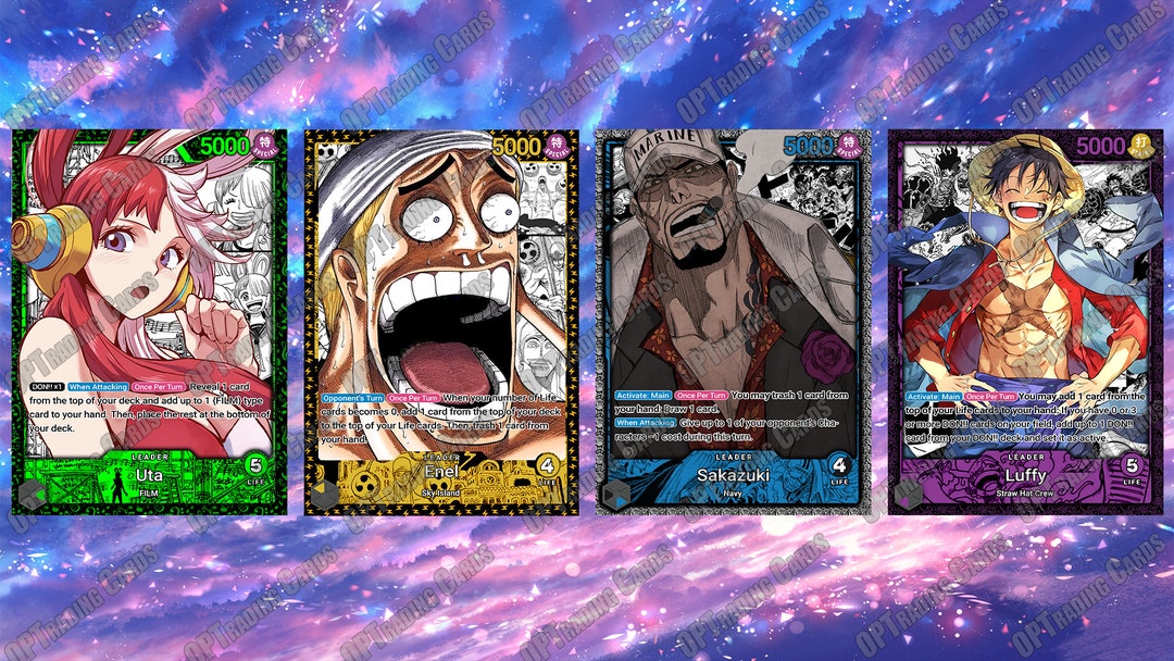 Custom Leader Proxies OPTCG Handmade Pirate Leaders Set 5 Select Design ...