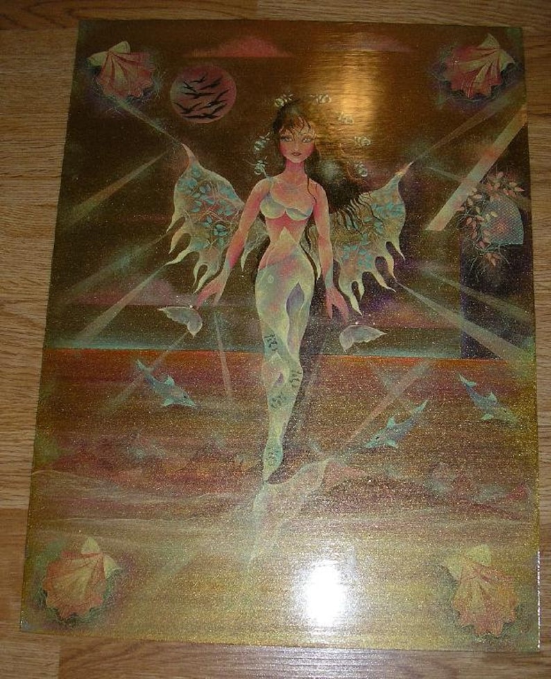 Vintage Angel Mermaid Butterflies Butterfly Cottage Seashell Garden ...