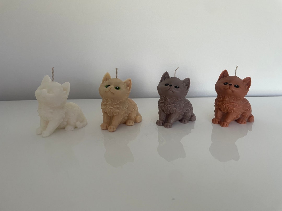 Sitting Cat Candle – Unique Cat Shaped Candle With Hand-painted Eyes ...