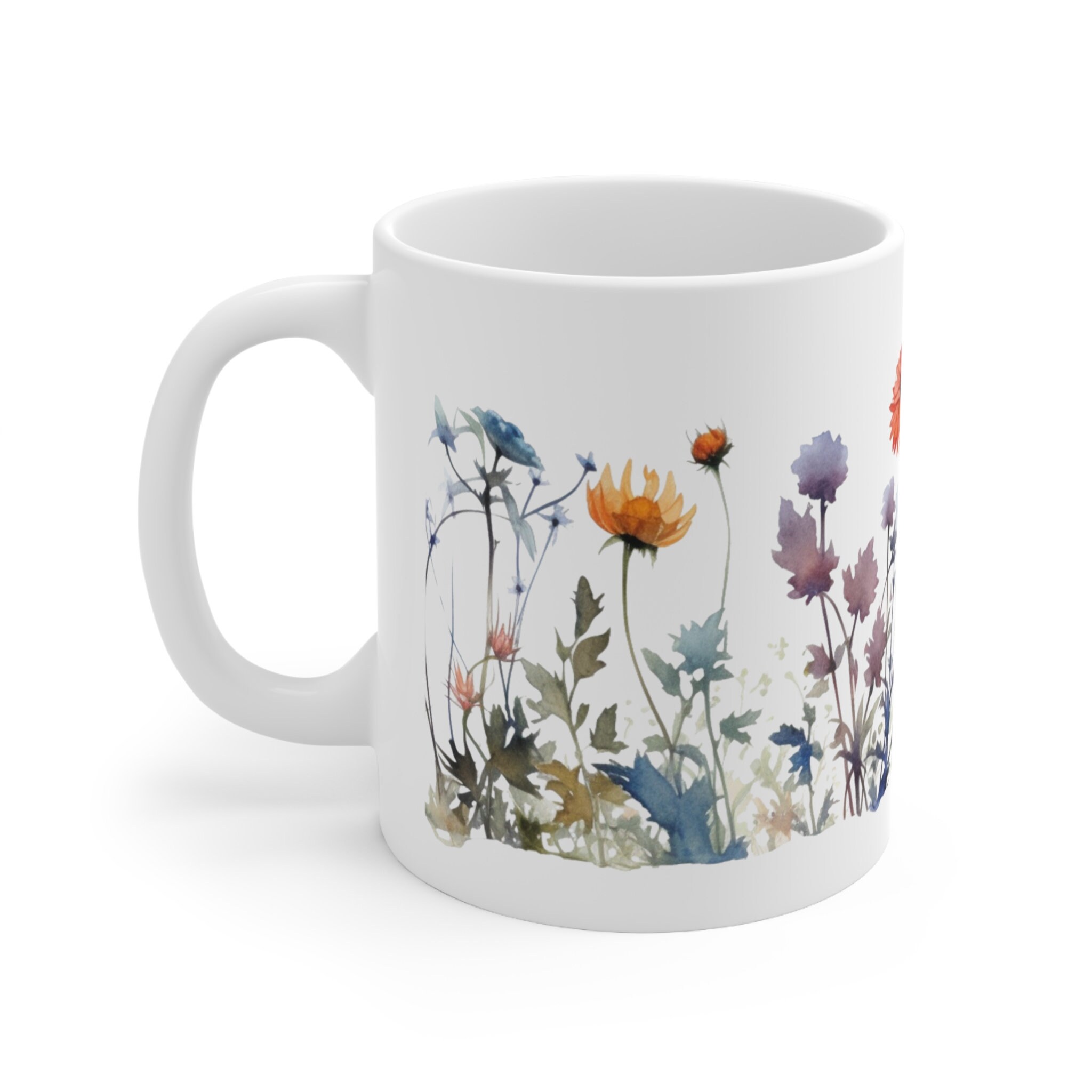 Pressed Flowers Mug Wildflowers Cottage Core Coffee Mug - Etsy