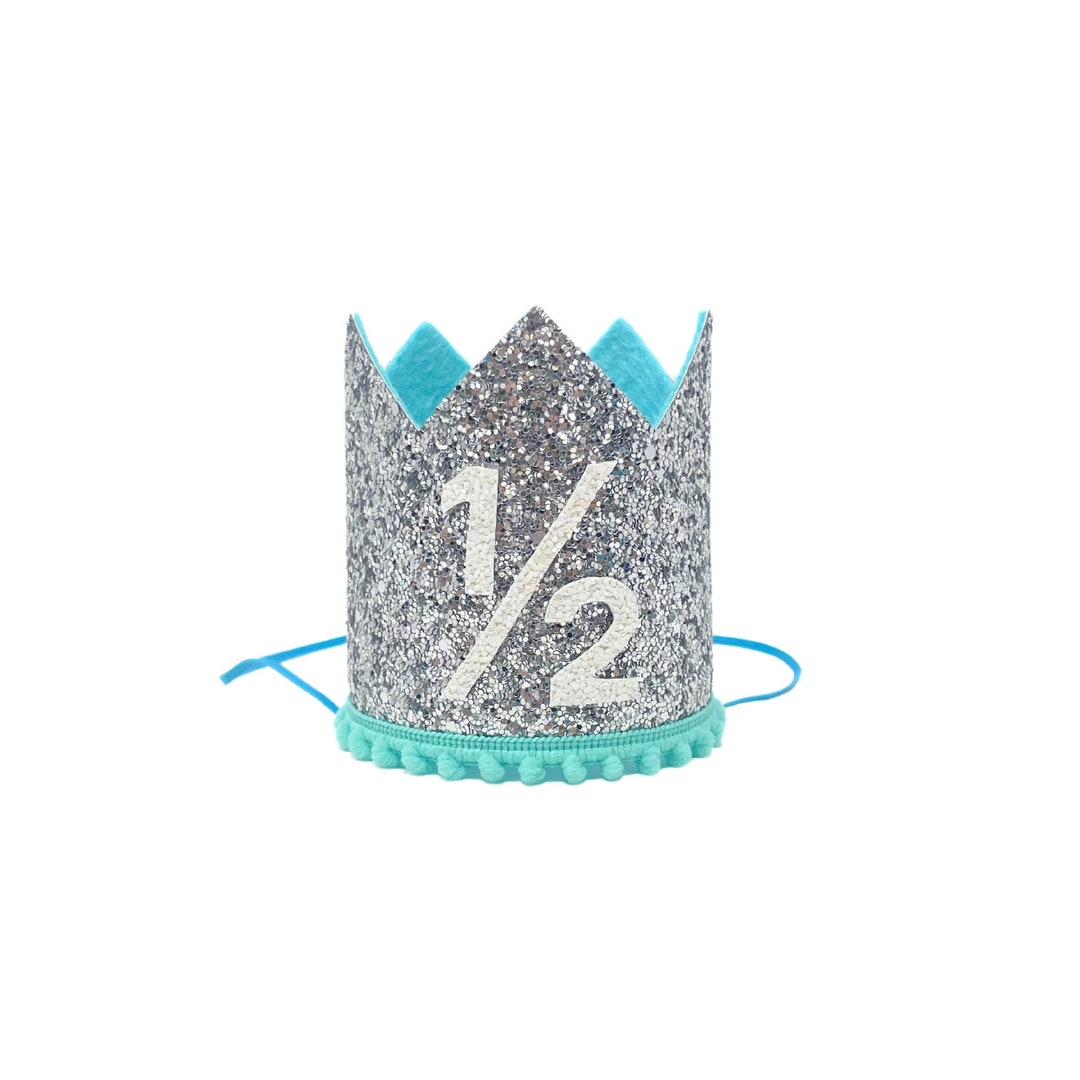 Half Birthday Party Crown | Aqua Party Crown | Half Birthday Girl ...