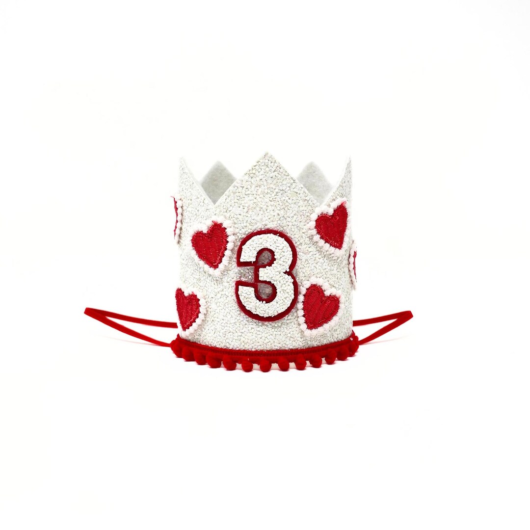 Valentine Birthday Crown | Love Crown | Valentine Third Birthday ...