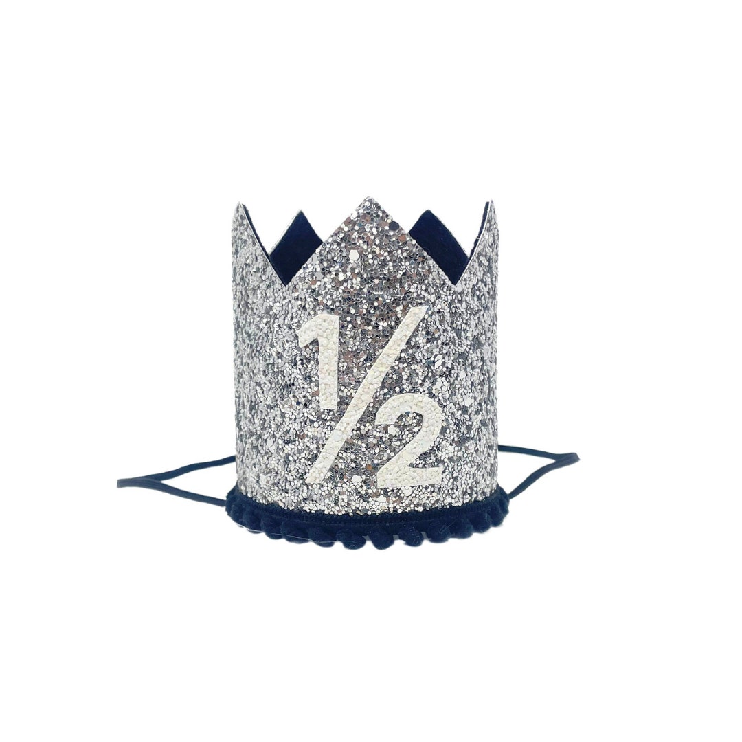 Half Birthday Party Crown | Black Party Crown | Half Birthday Boy ...
