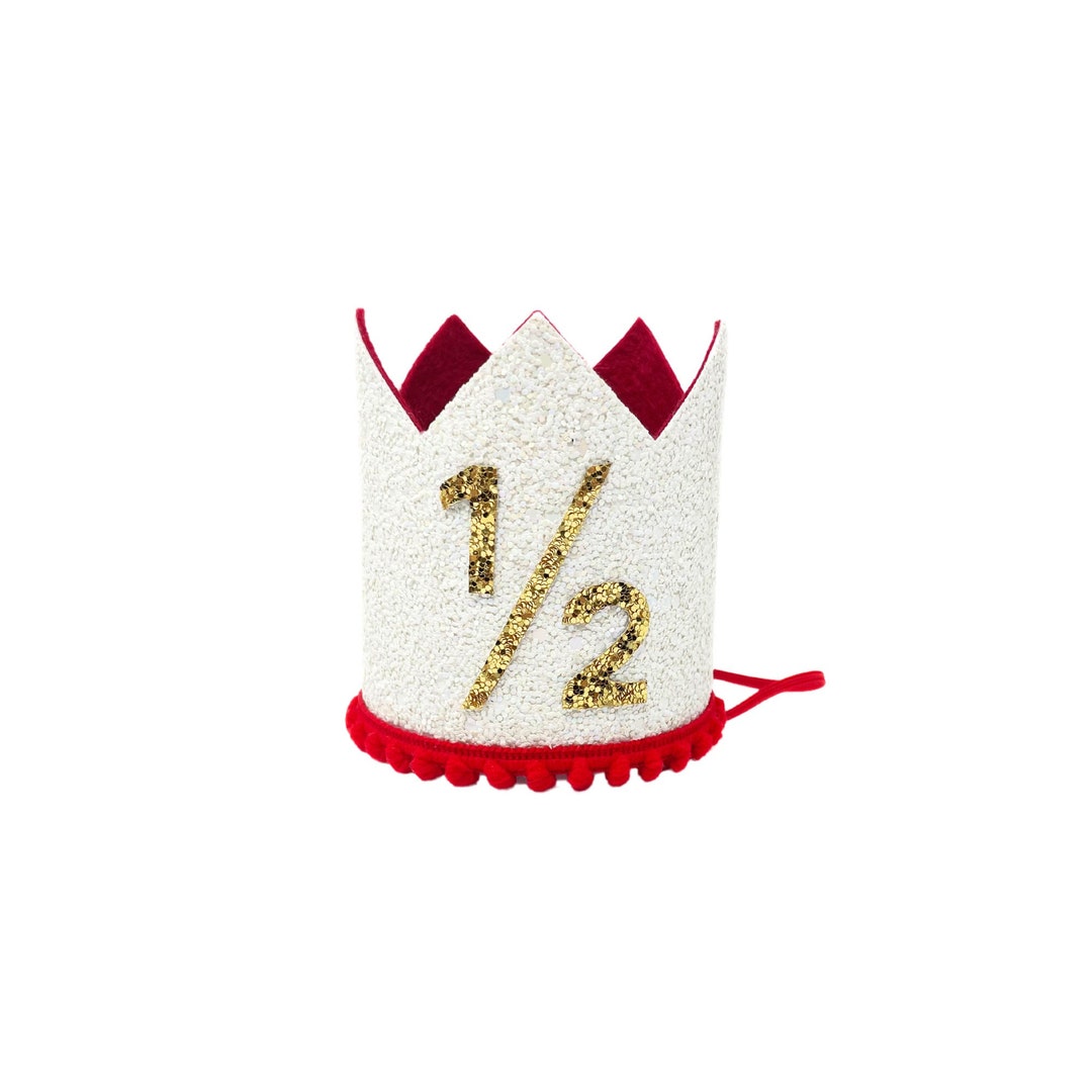 Half Birthday Party Crown | Red Party Crown | Half Birthday Girl ...